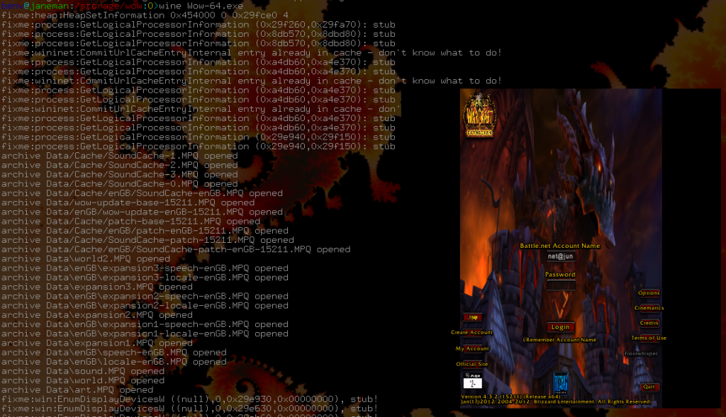 World of Warcraft’s new 64 client under Wine64 « BenV's notes